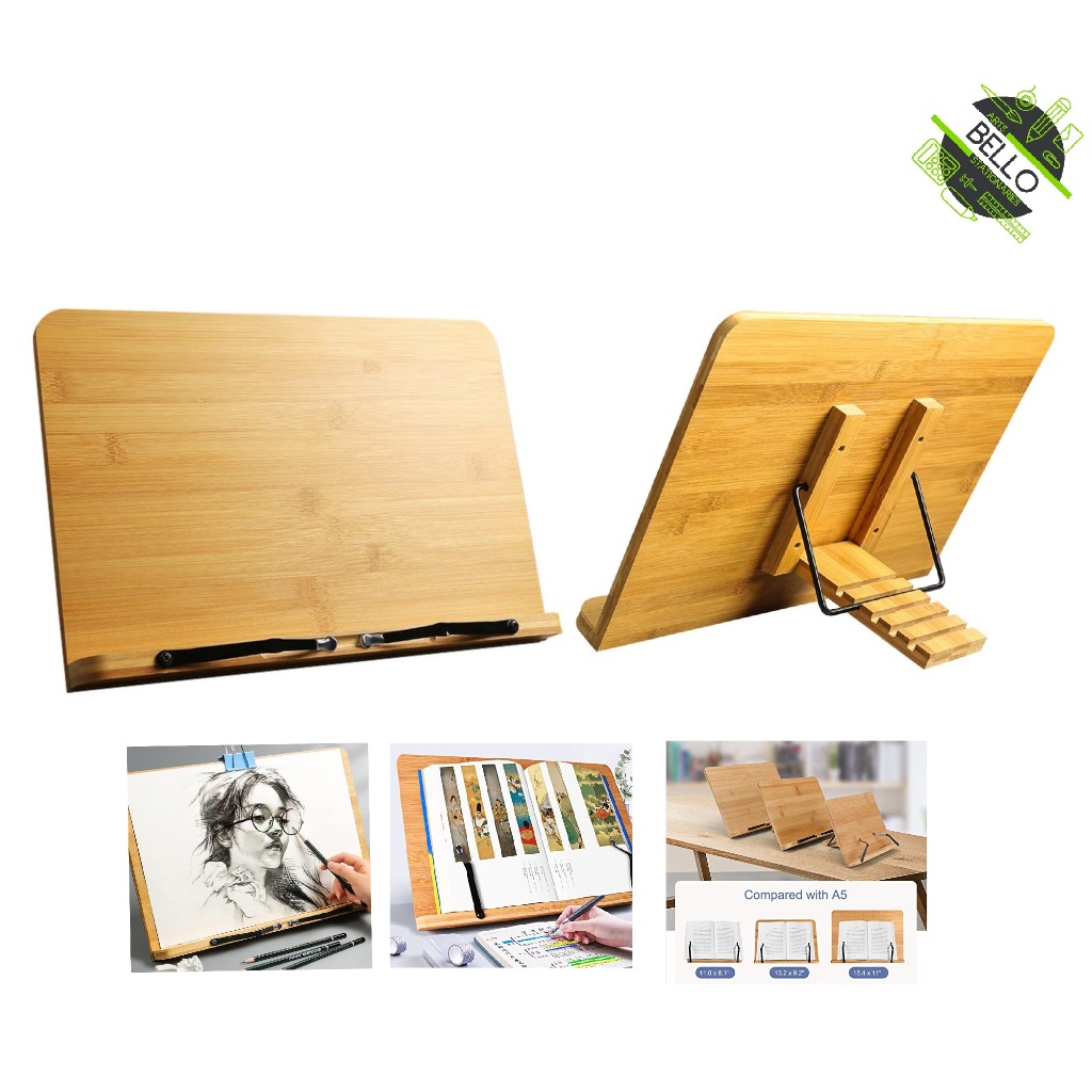 Adjustable Book Holder Tray Paper Page Clips/Table Easel | Shopee Malaysia