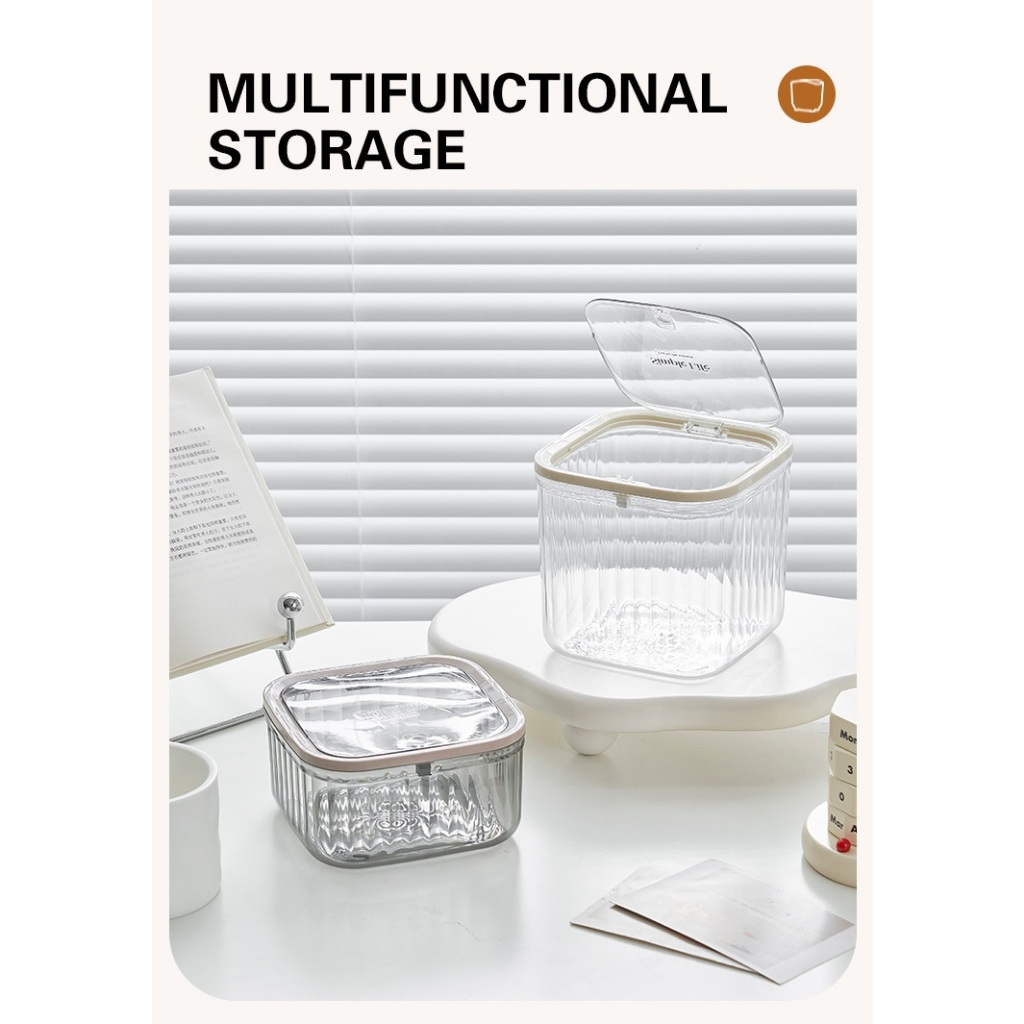 BO.EN Table Small Rubbish Bin With Cover / Bakul Sampah Meja / Tong ...