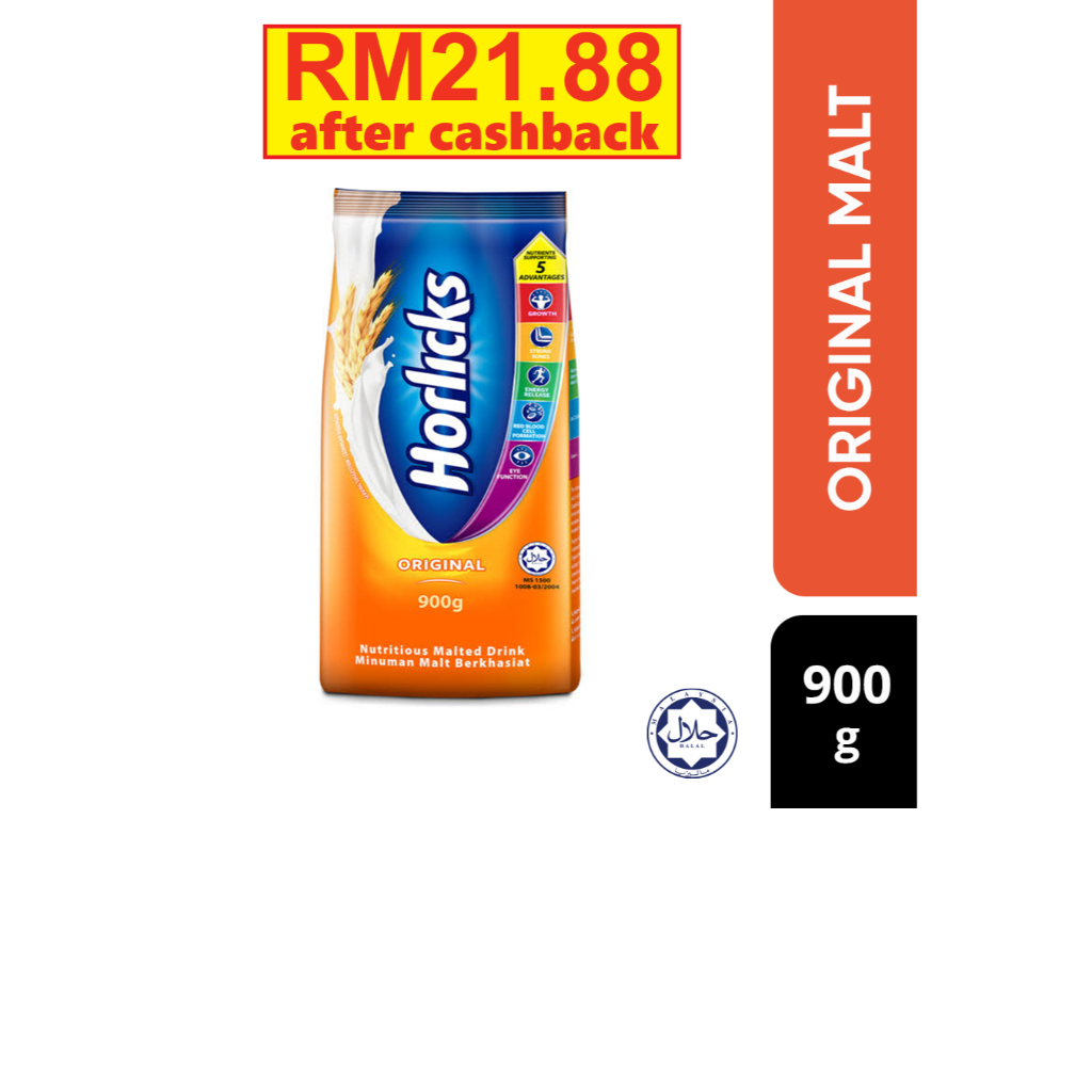 [RM18.79 after cashback] Horlicks Original Nutritious Malted Drink ...