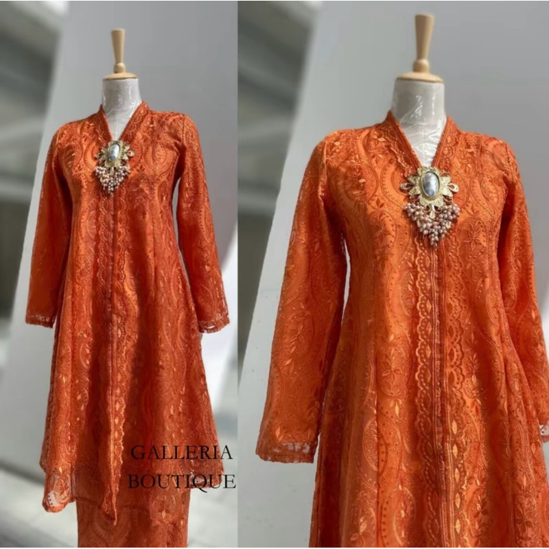 [NEW] BURNT ORANGE / BRICK ORANGE GADIS KEBARUNG KLASIK ORGANZA || BAJU ...