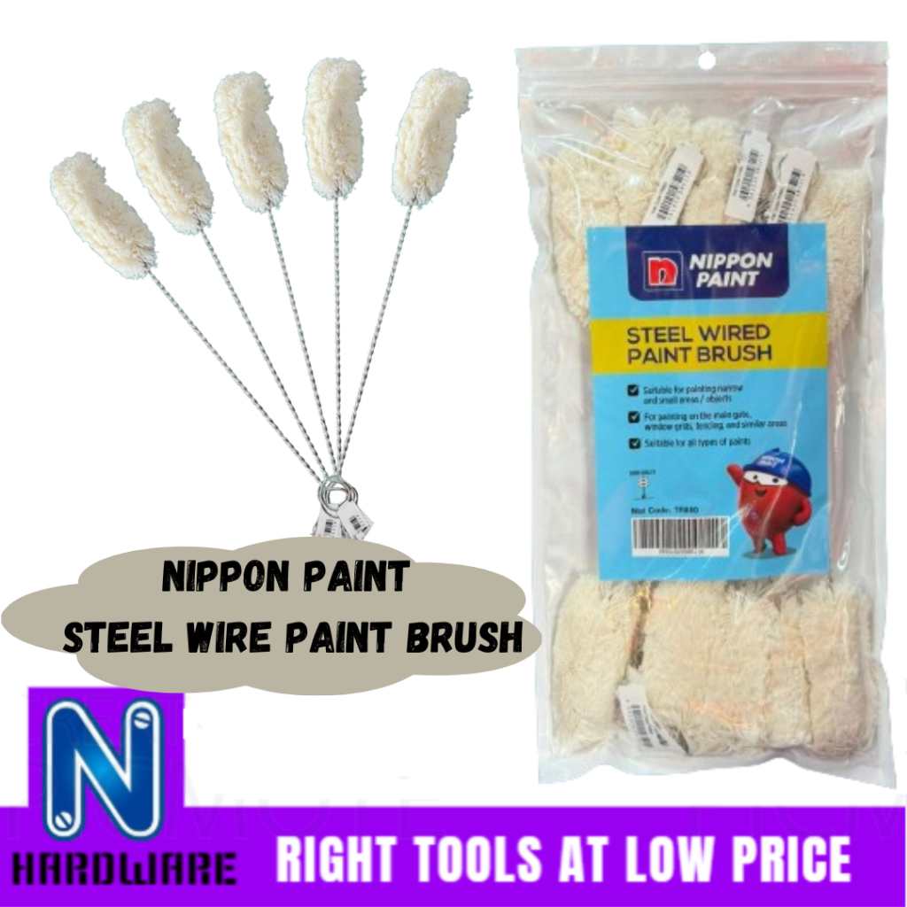 Nippon Paint Steel Wire Paint Brush / Satay Brush steel handle | Shopee ...