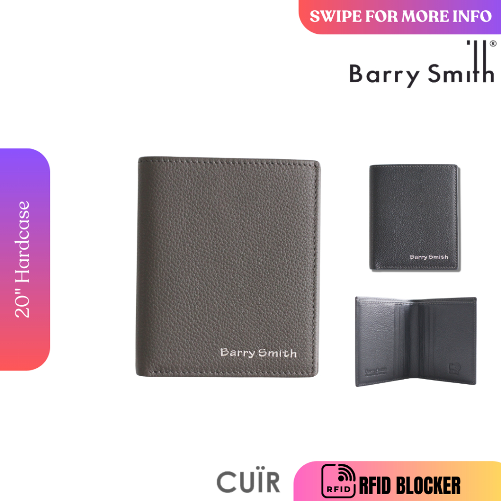 Barry Smith Slim Bi Fold Card Holder Wallet | Shopee Malaysia