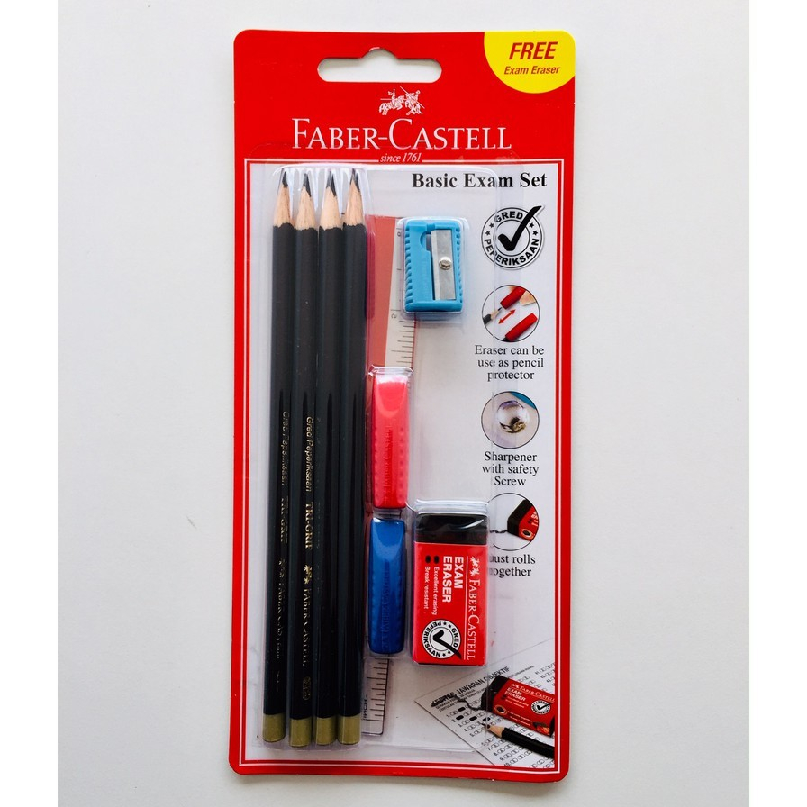 FABER CASTELL TRI GRIP 2B BASIC EXAM SET 212141 | Shopee Malaysia
