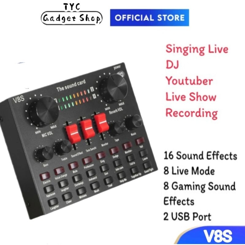 Live Stream Sound Card V8S With Multiple Sound Effect Recording For ...