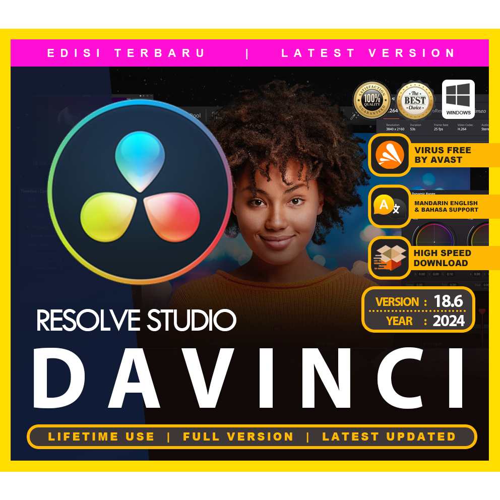 💻 DaVinci Resolve Studio 19 2024 🔶100% works 🔶 for Windows PC ...