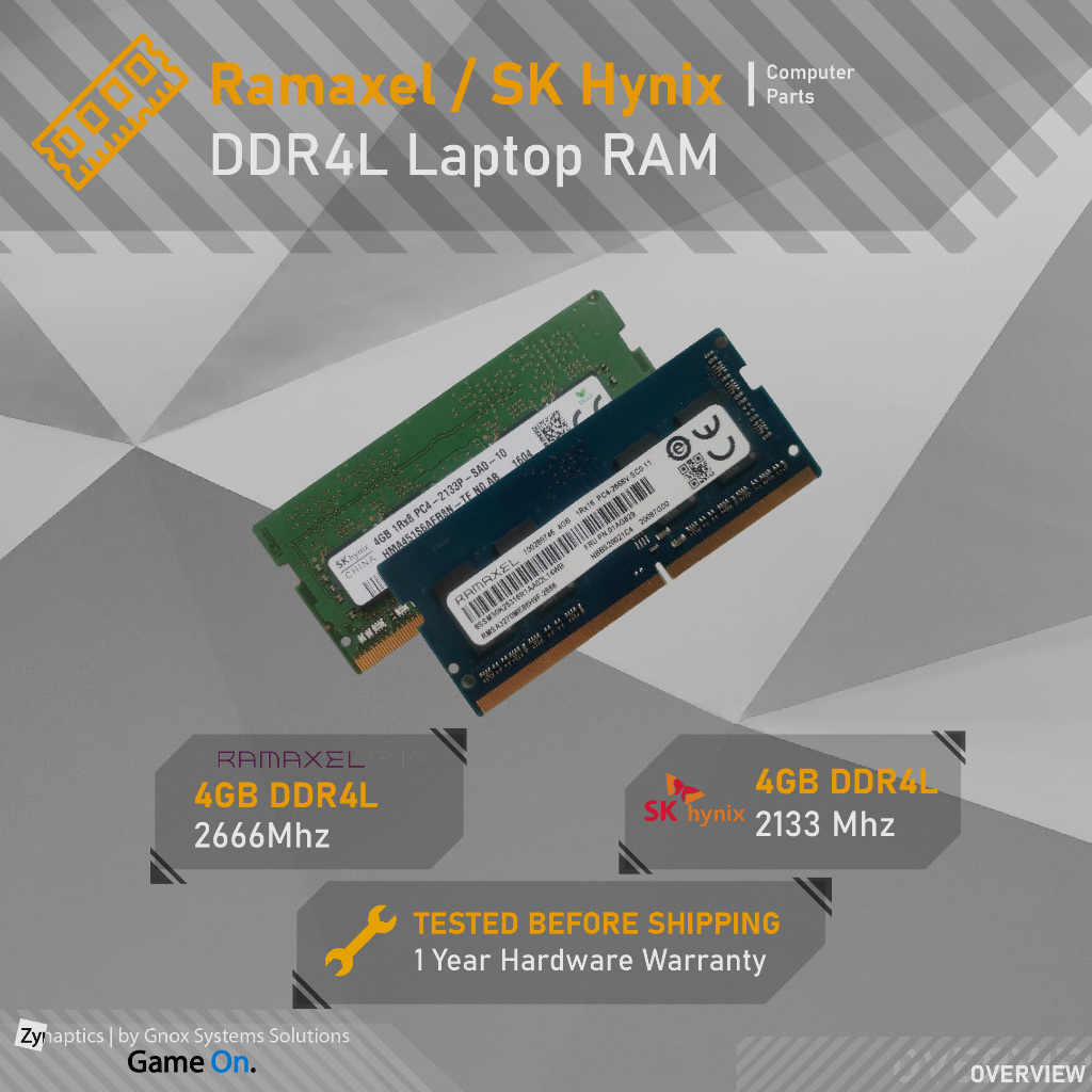 Ramaxel / SK Hynix 4GB/8GB DDR4 2133/2666MHz LAPTOP RAM - 1 YEAR ...