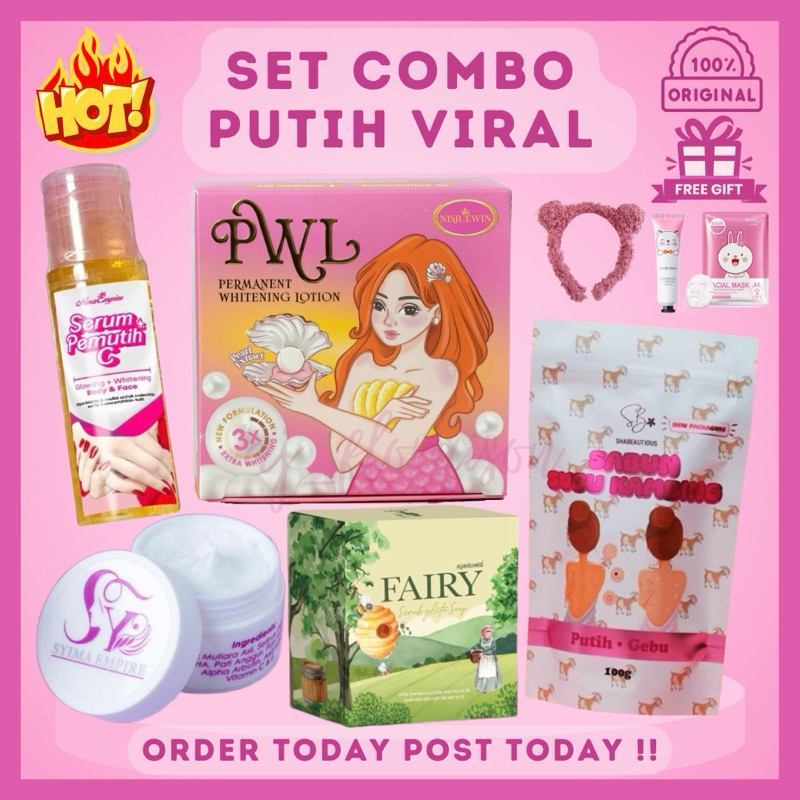 COMBO SET PWL PERMANENT WHITENING LOTION | Shopee Malaysia