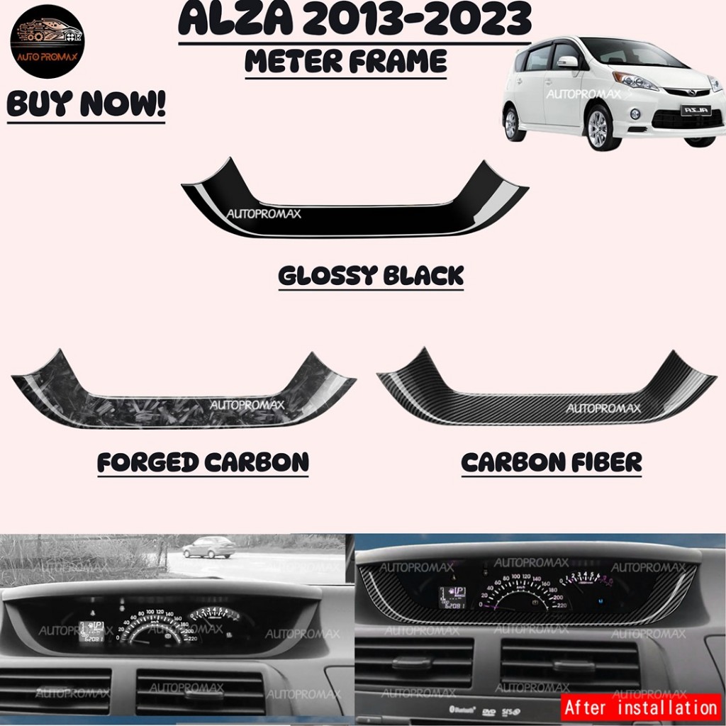 AUTOPROMAX Perodua alza old 2009-2021 forged carbon meter cover frame ...