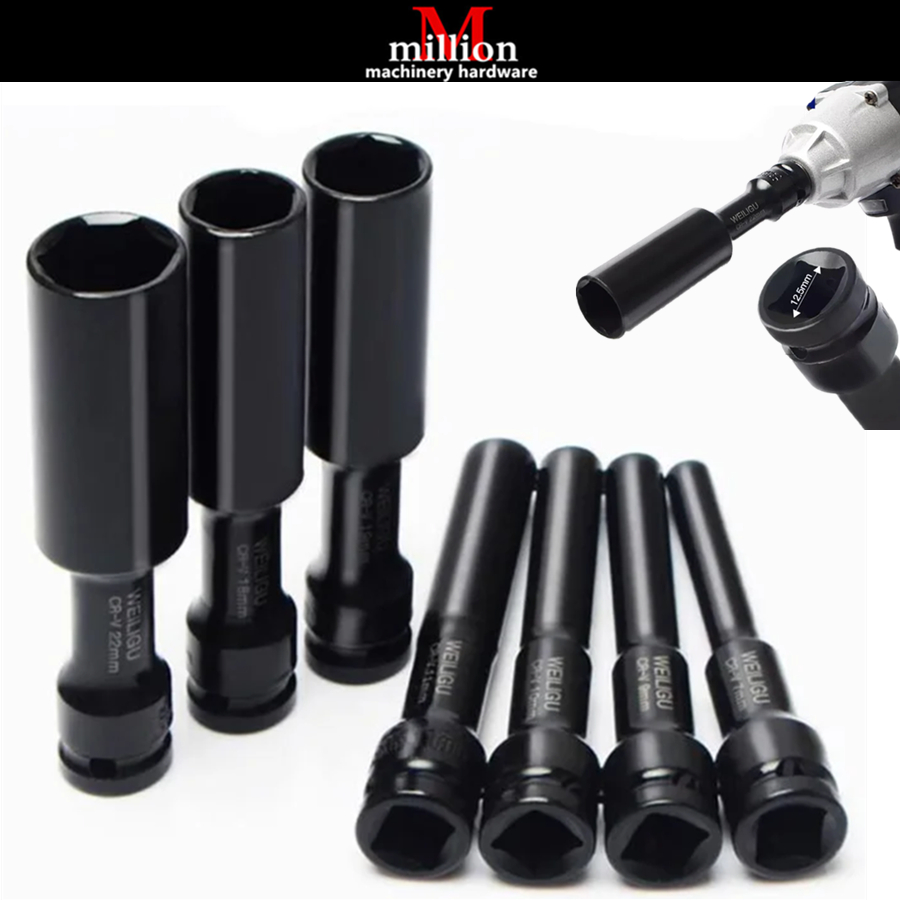 (1pc) 1/2" 7-24mm x 128mm Length Extra Long Deep Impact Box Socket ...