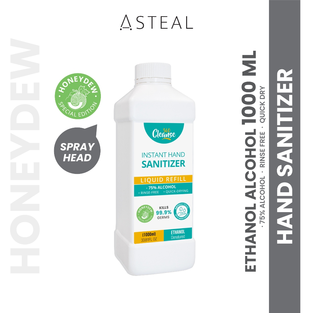 Cleanse360 Honeydew Scent Hand Sanitizer 75% Ethanol Alcohol [Liquid ...