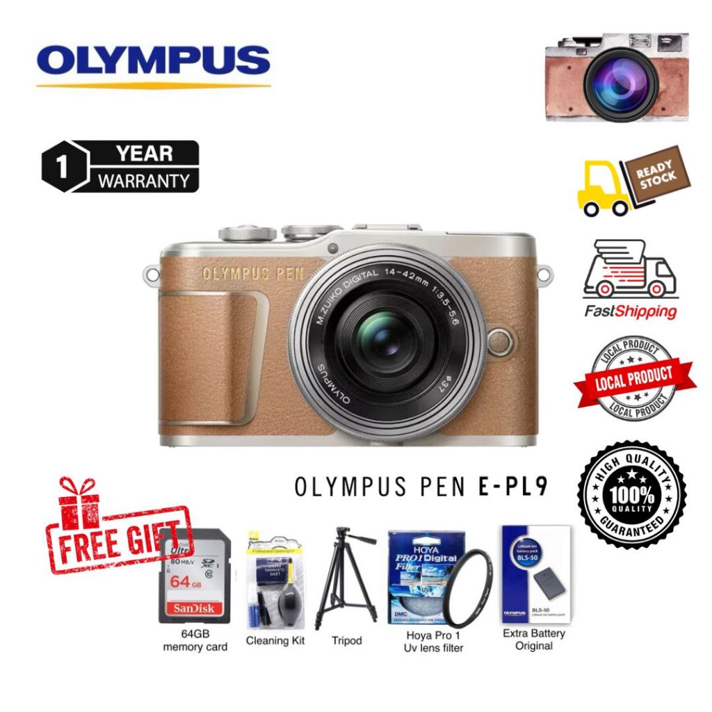 Olympus PEN E-PL9 Kit with M.Zuiko 14-42mm EZ Lens (1 Year Warranty ) | Shopee Malaysia