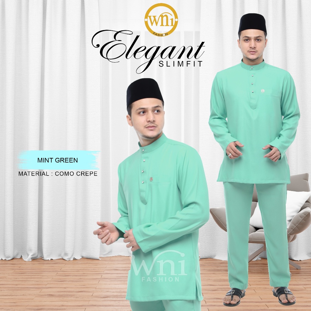 Baju Melayu Slimfit Sedondon Baju Melayu Lelaki Navy blue Teal Blue ...