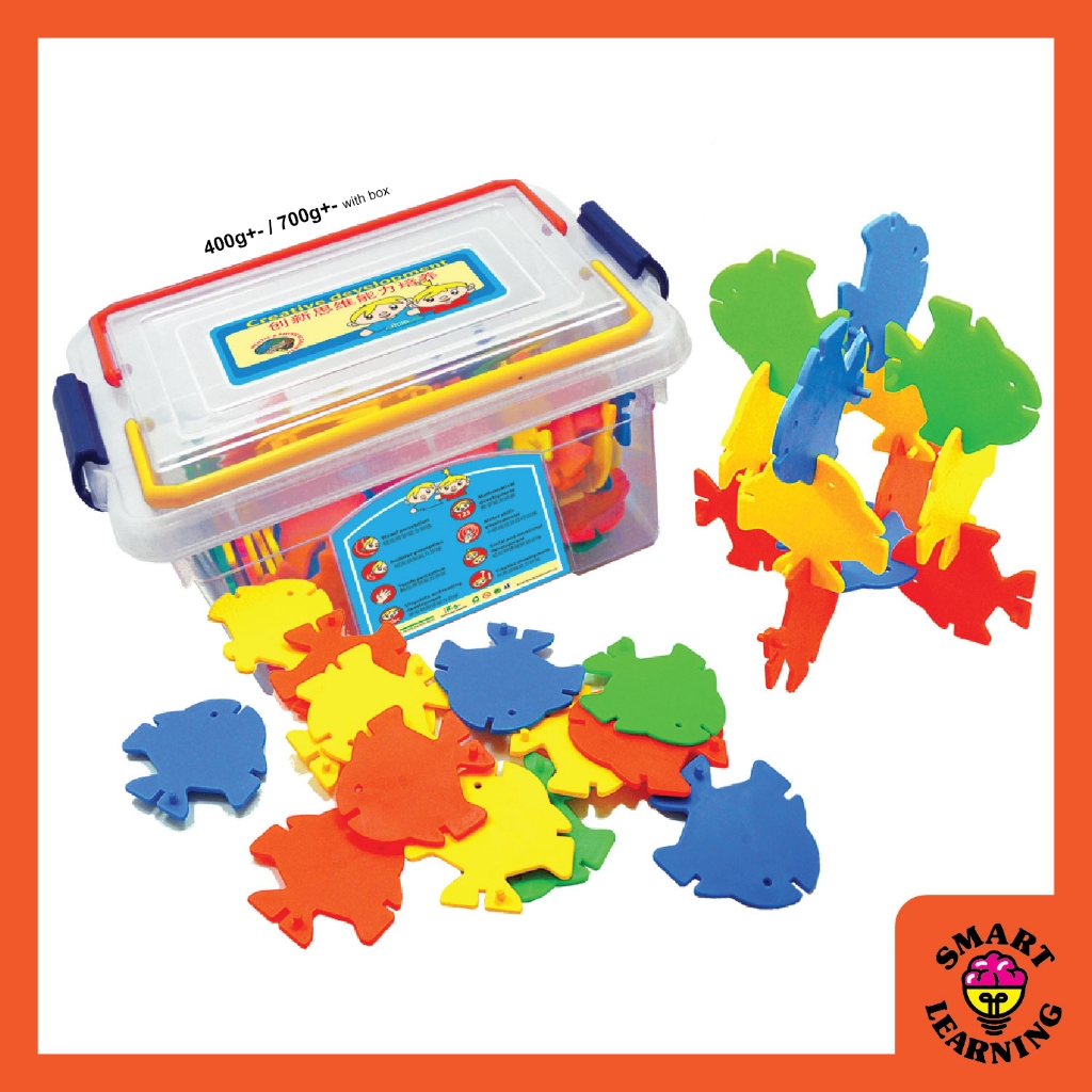 🔥READY STOCK🔥 PLASTIC FISH PUZZLES BUILDING BLOCK CONNECTION ...