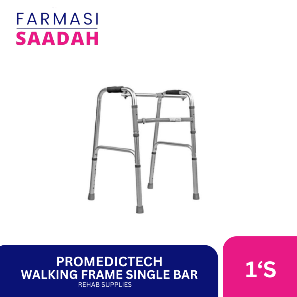 PROMEDICTECH LIGHT WEIGHT ADJUSTABLE WALKING FRAME (SINGLE BAR ...