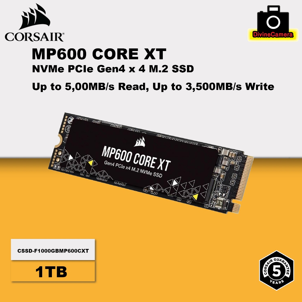 Corsair MP600 CORE XT 1TB /2TB PCIe Gen4 x4 NVMe M.2 SSD – High-Density ...
