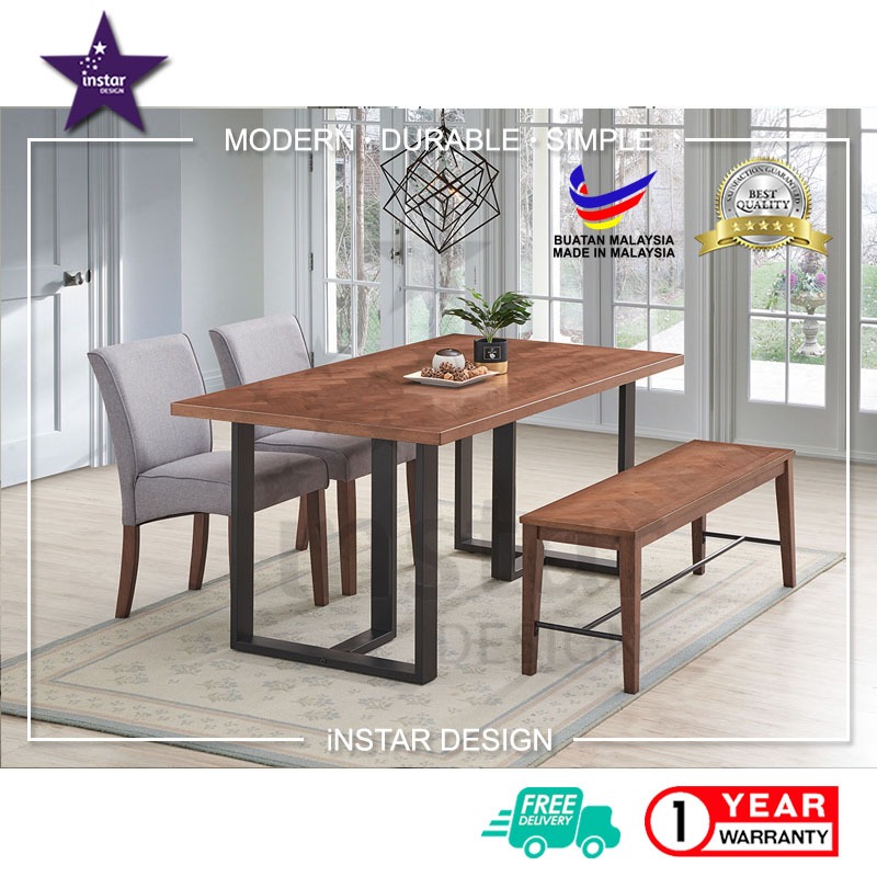 iNSTAR DESIGN JACKSON DINING SET | Shopee Malaysia