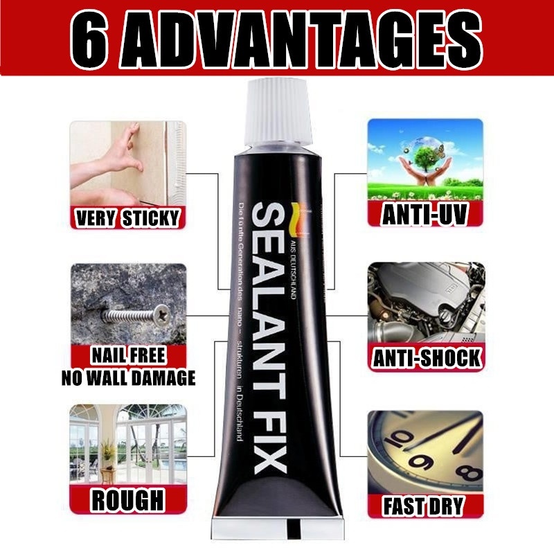 SEALANT FIX Adhesive Glue Free Nail Glue Super Strong Metal Adhesive ...