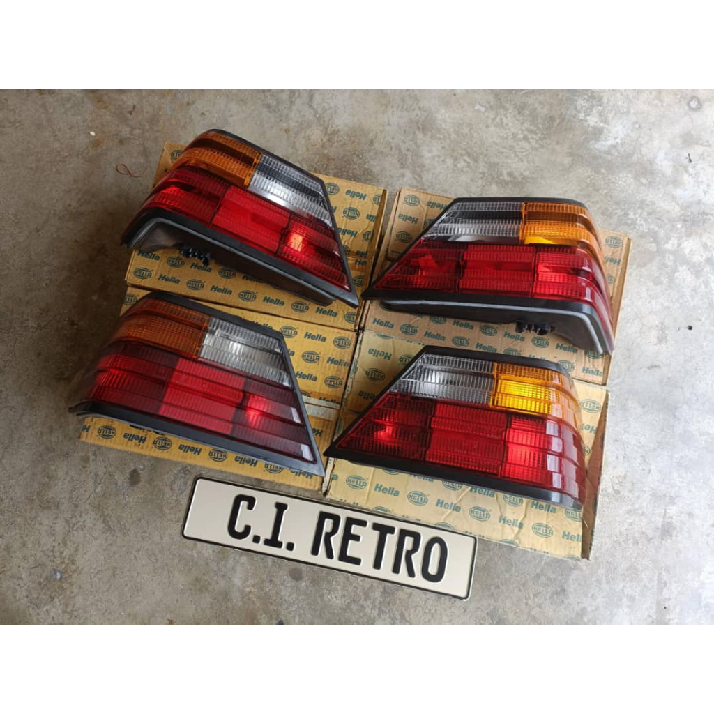 NEW HELLA W124 PRE FACELIFT AMBER REAR BRAKE TAIL LAMP LIGHT LENS ONLY ...