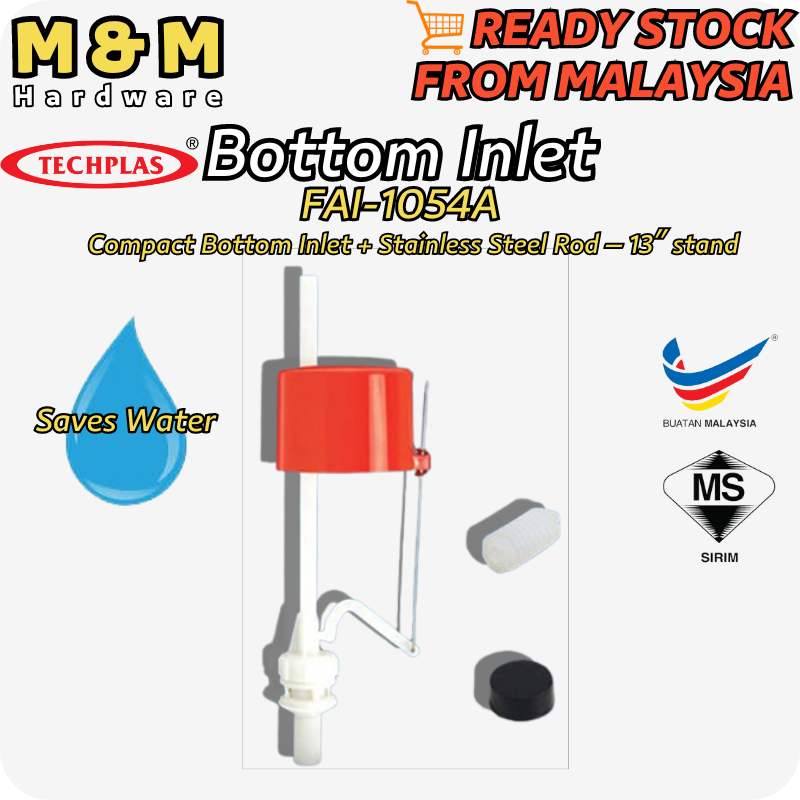 Techplas Bottom Inlet Flush FAI-1054A Jamban Tangki Air | Shopee Malaysia