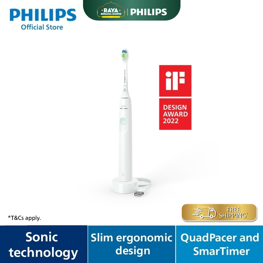 Philips Sonicare 1100 Series Sonic Electric Toothbrush HX3641/41 | Shopee Malaysia