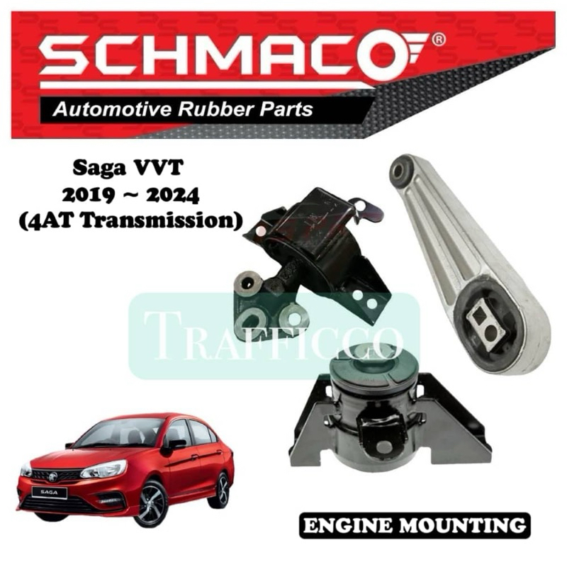 Proton Saga VVT 2019-2024 4AT Auto Engine Mounting Set Schmaco | Shopee ...