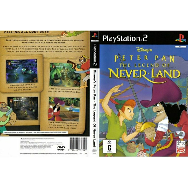 PS2 CD DVD GAME ( Disney's Peter Pan - The Legend Of Never Land ...