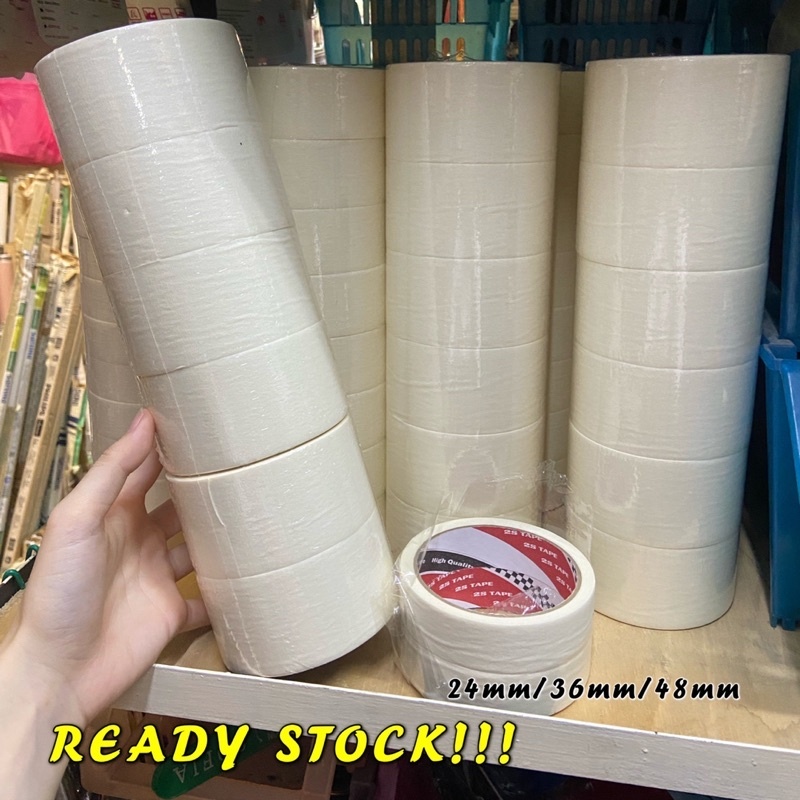 READY STOCK Masking Tape (24mm/36mm/48mm) For Painting Adhesive Tape ...