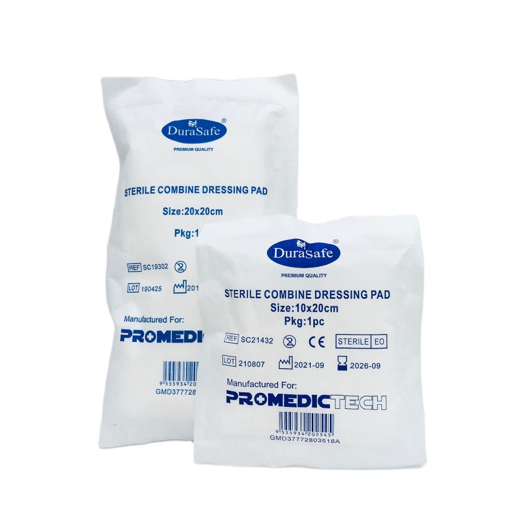 DURASAFE STERILE COMBINE DRESSING PAD 20CM X 20CM / 10CM/20CM 1PC/PKT ...