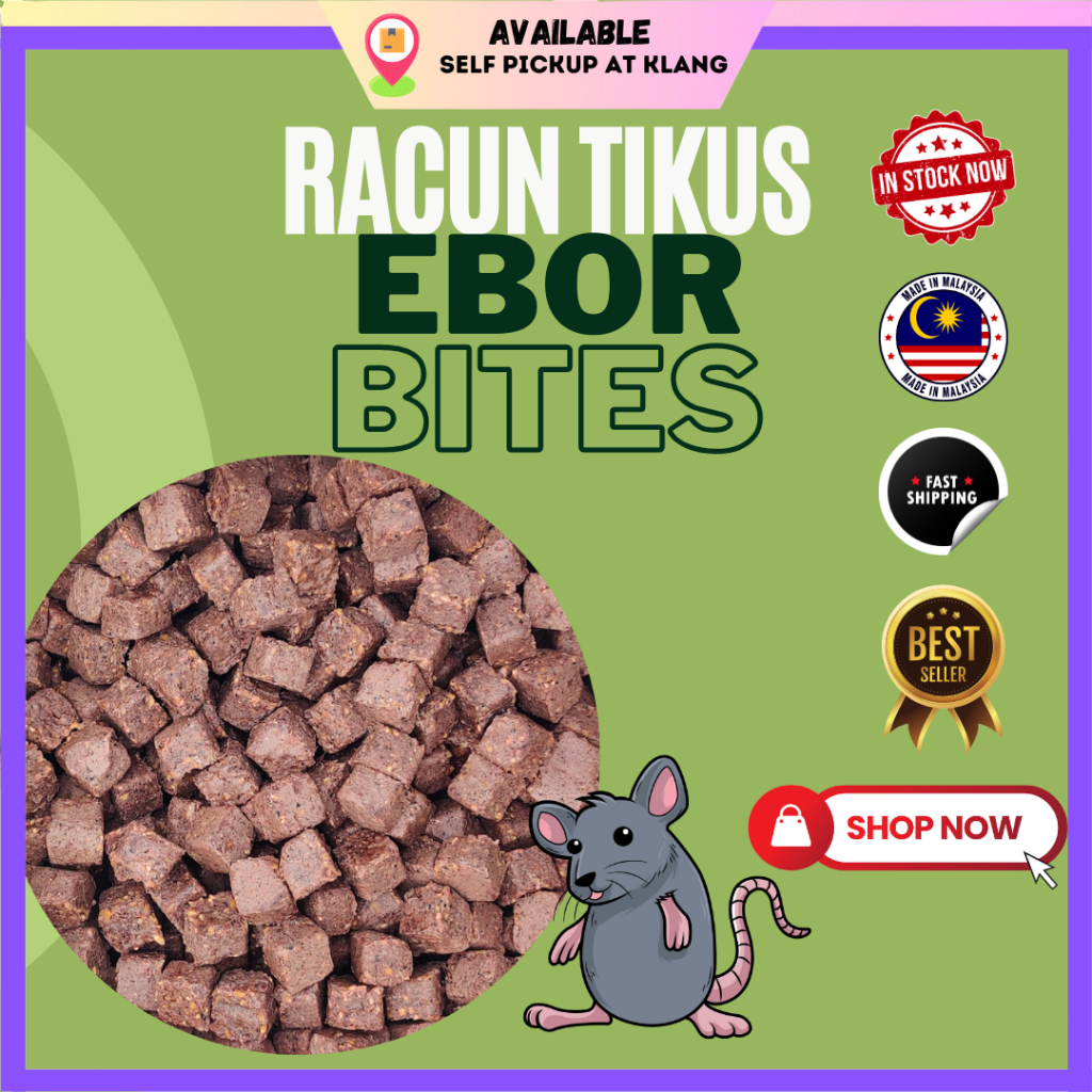 50g EBOR BAITS berkesan pantas bunuh tikus merah tikus monyet tikus ...