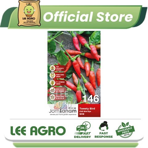 JT146 CILI BURUNG (50 SEEDS)/TWEETY BIRD CHILI BIRD EYE/CILI KECIL/CILI ...