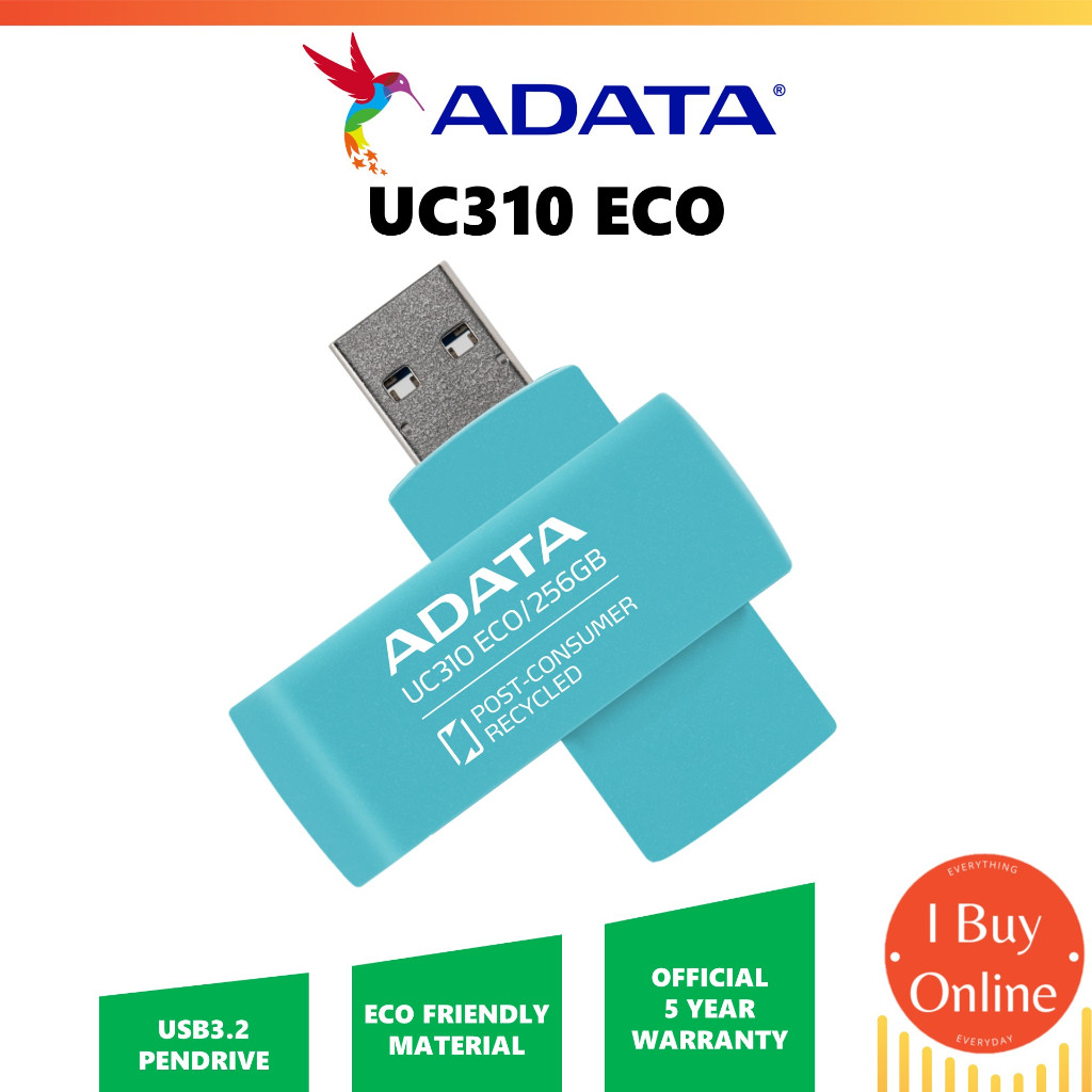 ADATA Pendrive USB3.2 Flash Drive UC310 ECO 64GB 128GB | Shopee Malaysia
