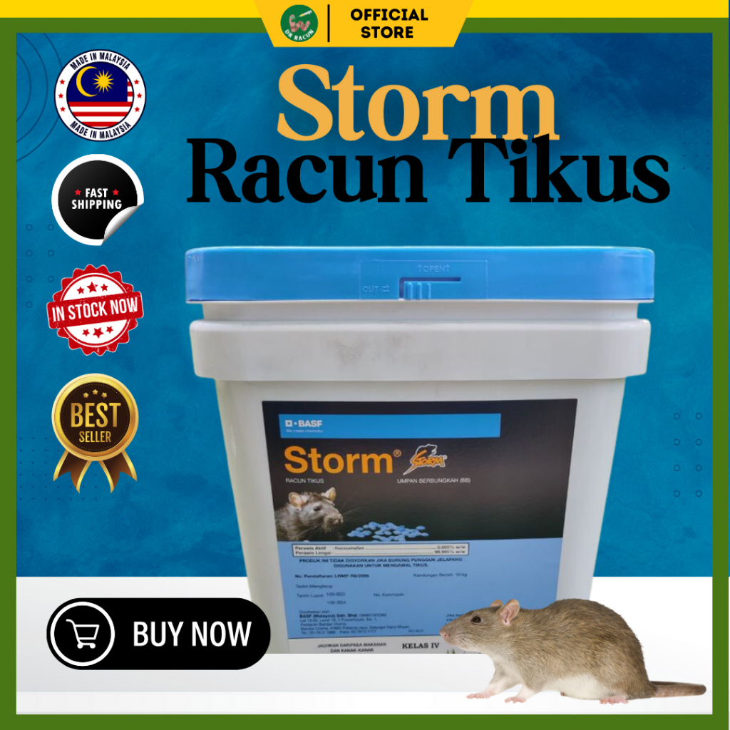 BASF Racun Tikus Storm 50g flocoumafen 0.005% umpan kuat perosak ...