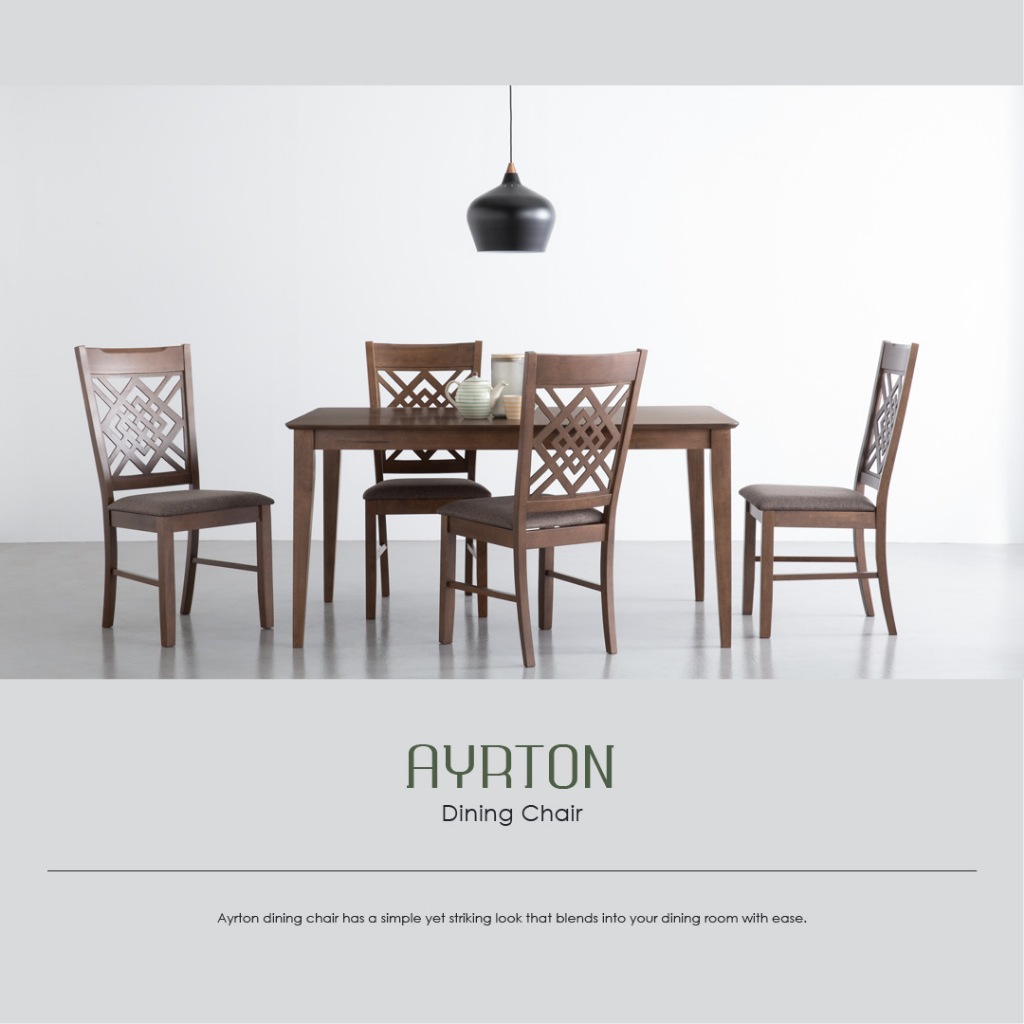 hinlim.com - AYRTON Full Solid Dining Chair (2pcs) / Kayu Kerusi ...