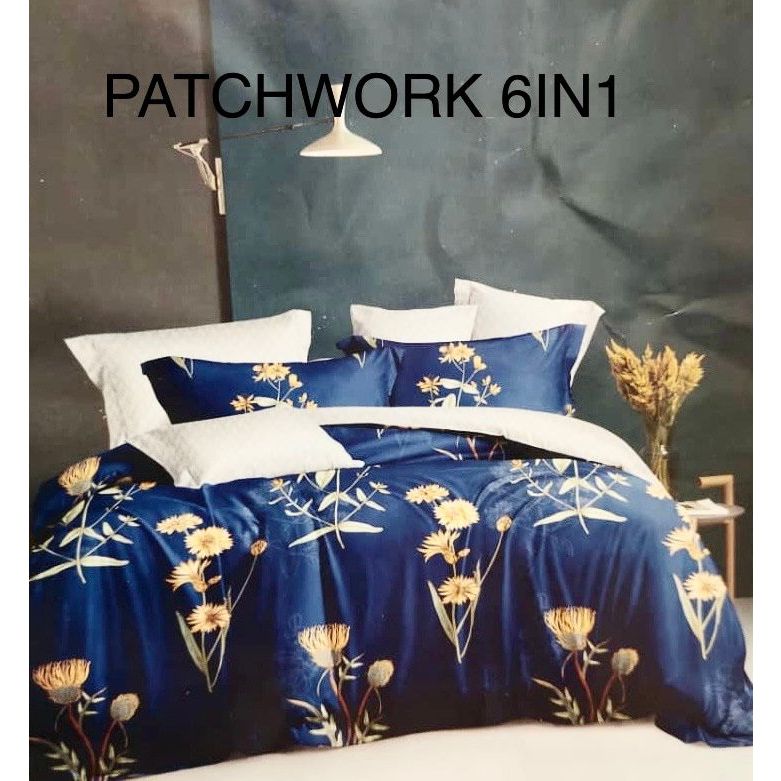 Premium Cadar Patchwork Set (6IN1) Tilam Katil Queen/King Size ...