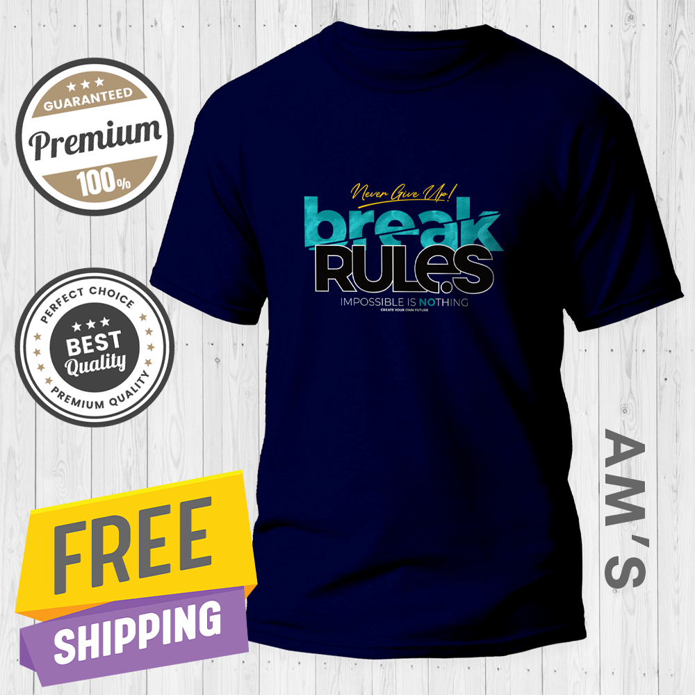 T-shirt Break Rules 💥Premium Cotton💥 | Shopee Malaysia