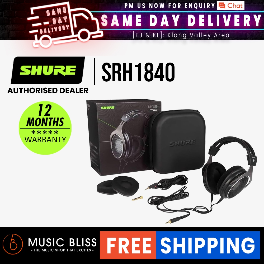 Shure SRH1840 Professional Open Back Headphones (SRH-1840 / SRH 1840 ...