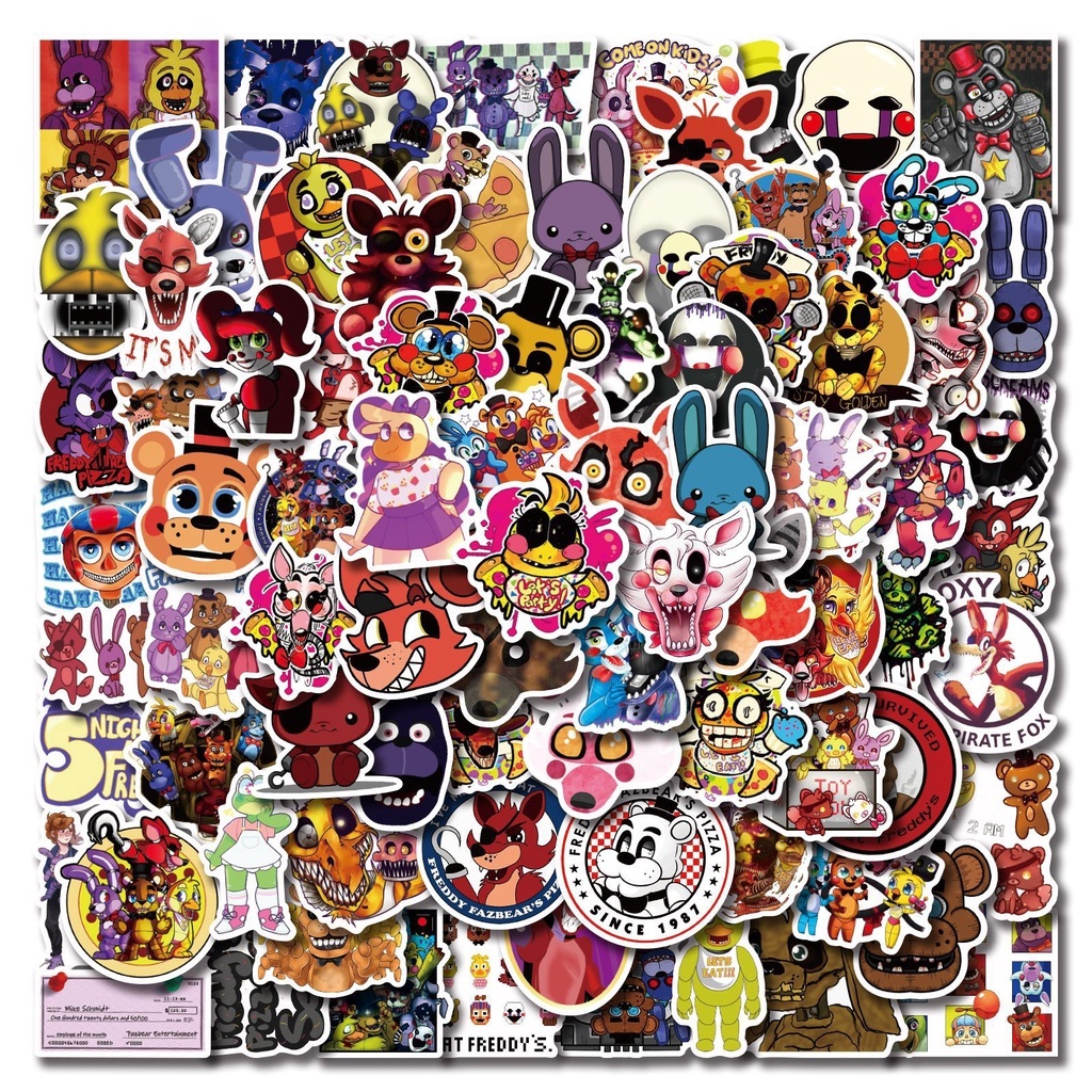 50/100PCS Five Nights at Freddy's FNAF Stickers Waterproof DIY Doodle ...