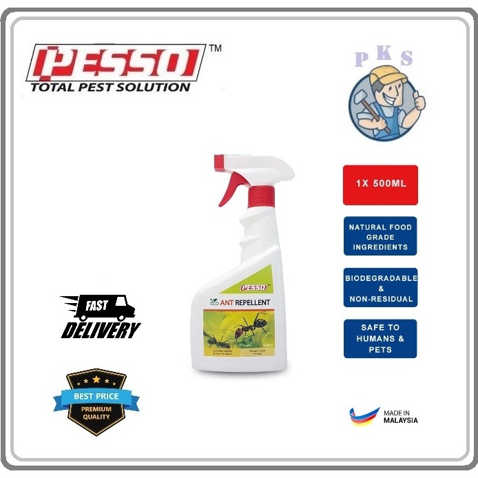 Pesso Eco Ant Repellent Liquid Spray 500ML Penghalau Semut Natural ...