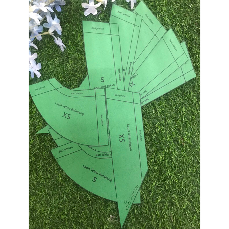 set pola acuan lapik leher baju kurung moden leher v dewasa(xs to xxl ...