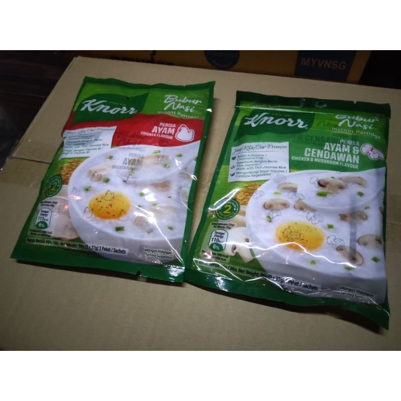 Knorr Bubur Nasi Segera (Instant Porridge) 3*32g (3peket/Sachet ...