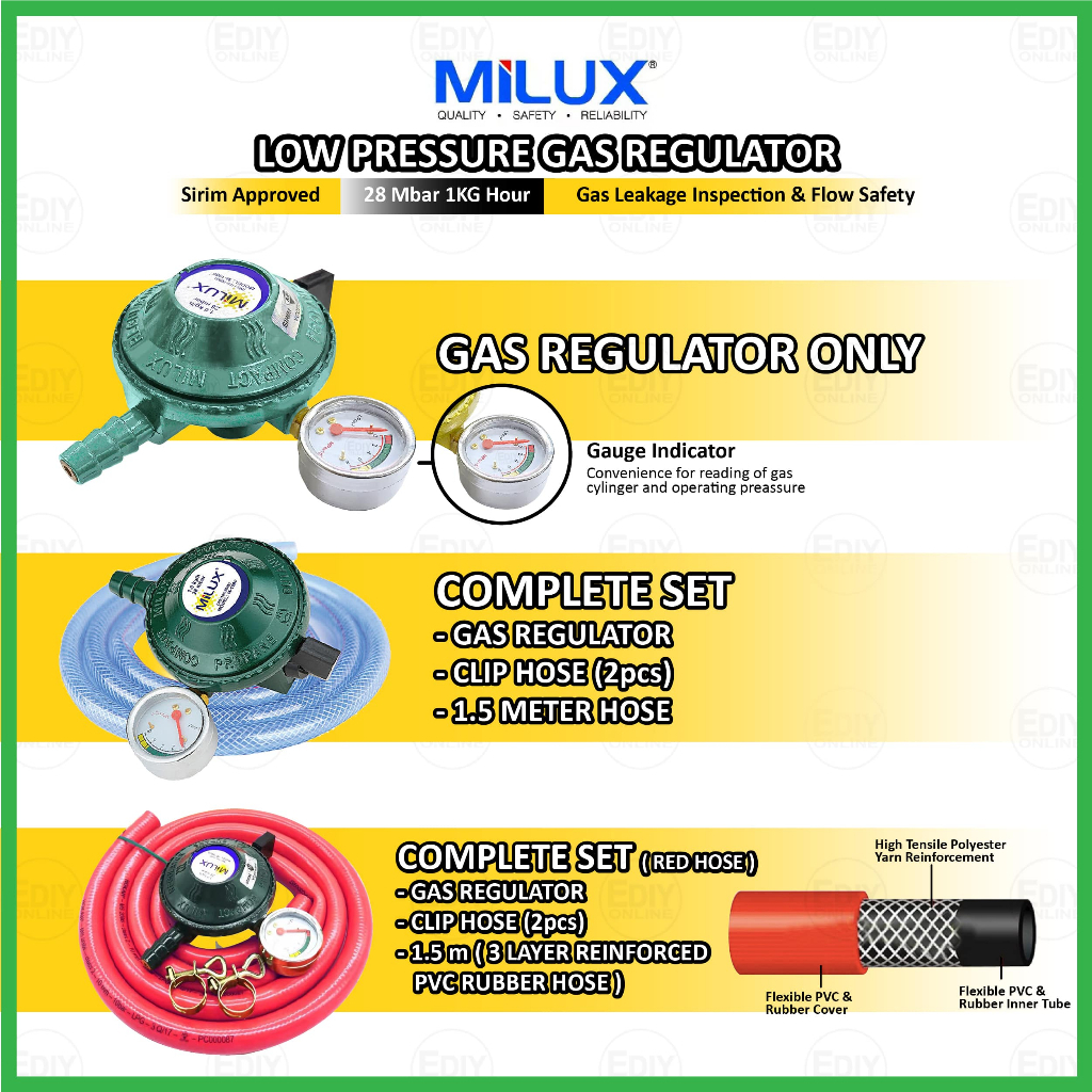 EMERGENCY CUT OFF 】 LOW PRESSURE GAS REGULATOR LPG KEPALA DAPUR COOKER ...