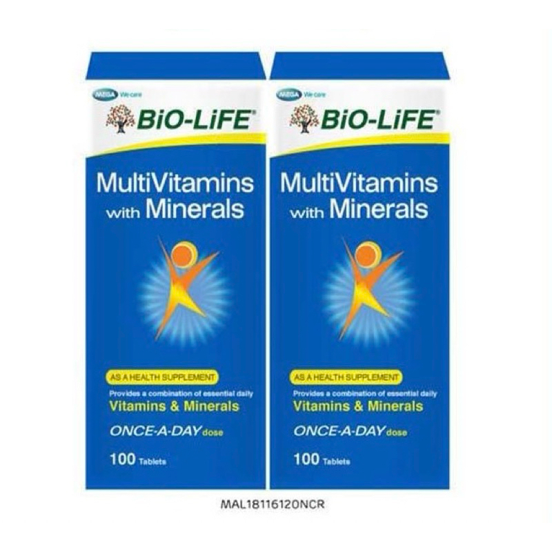 BiO-LiFE MULTIVITAMINS WITH MINERALS (2 X 100 TABLETS) | Shopee Malaysia