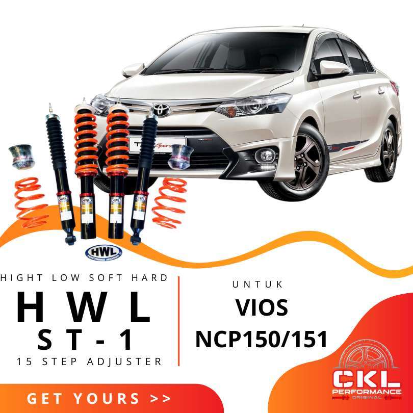 Toyota Vios NCP150/NSP151 2013 | Yaris NSP151 2019+ - HWL ST-1 SERIES ...