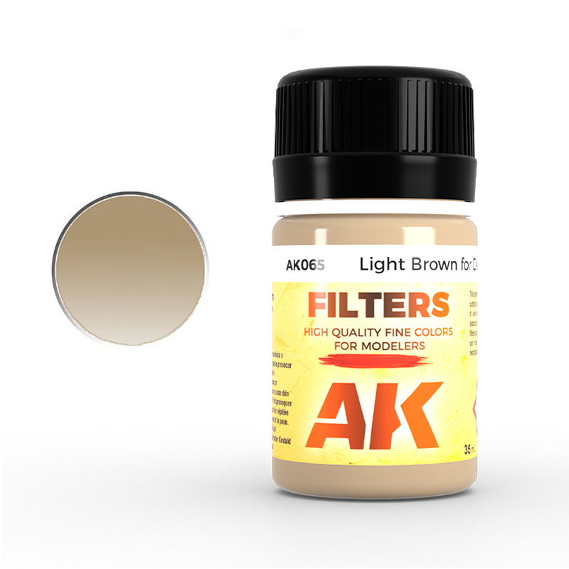 AK Interactive AK065 LIGHT BROWN FOR DESERT YELLOW (AFRIKA KORPS FILTER ...