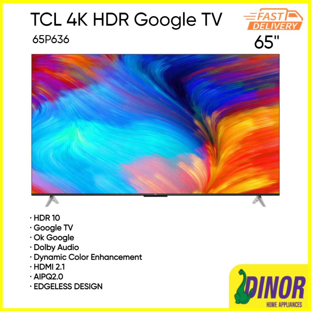 TCL 65P636 65 inch 4K HDR Google Smart TV | Shopee Malaysia