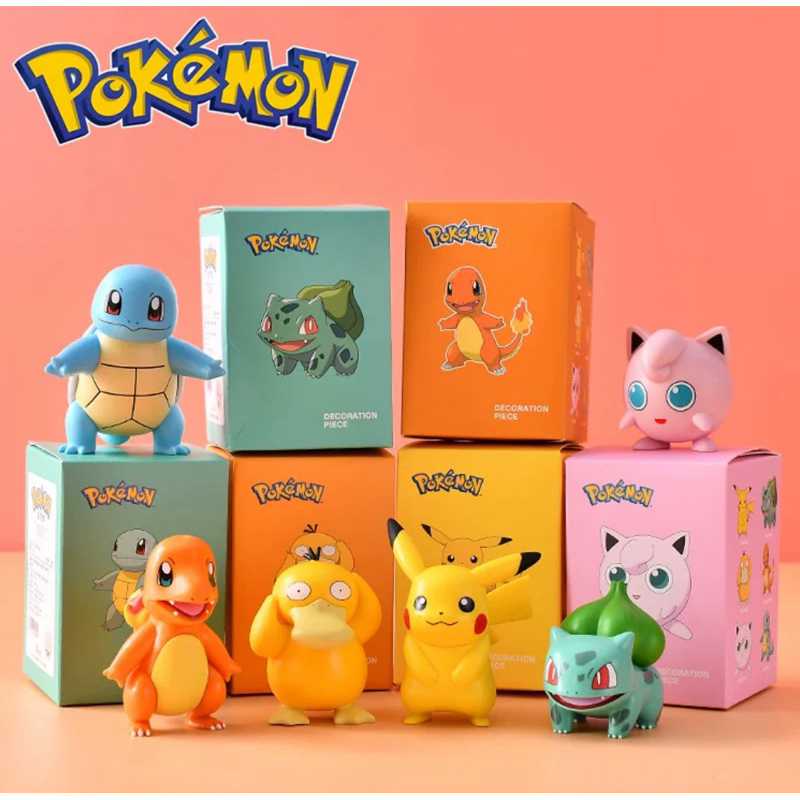 Original Pokemon Decoration Piece Pikachu Bulbasaur Charmander Squirtle ...