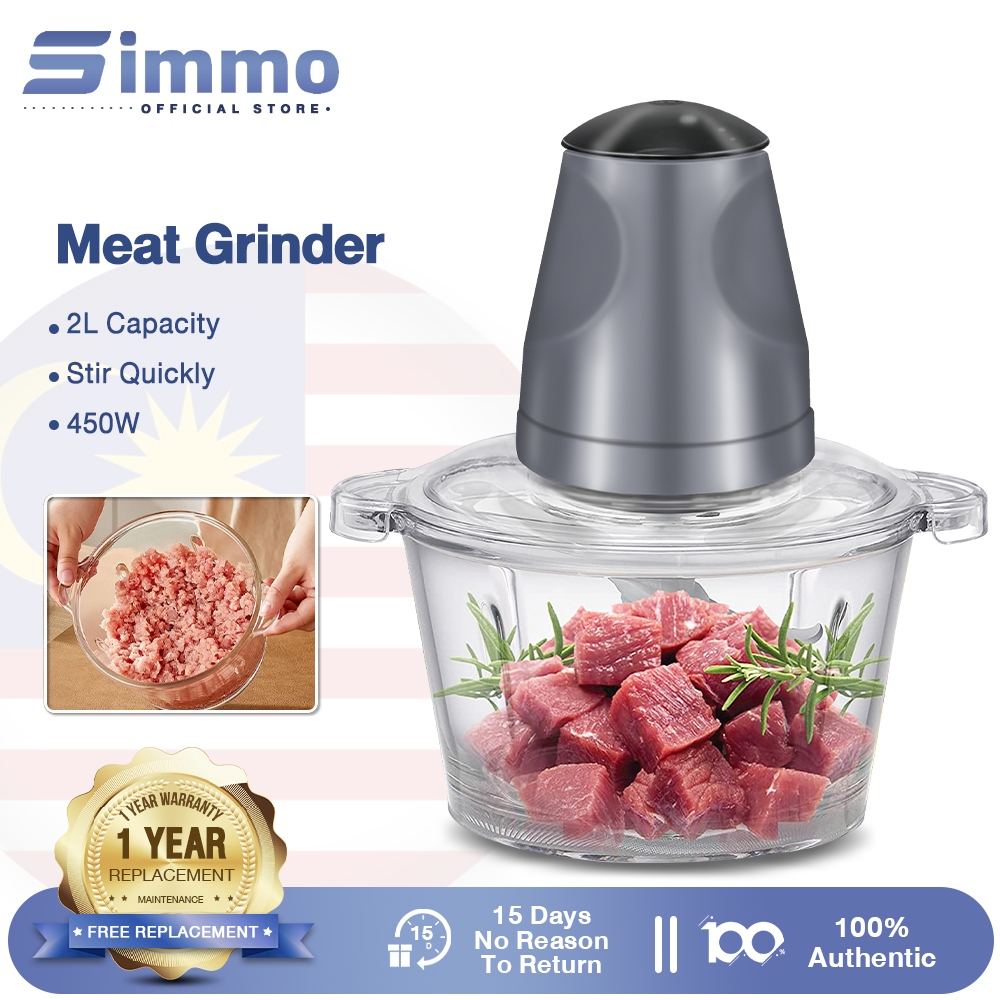 Simmo Meat Grinder Food Processor Blende 450W 4 Blades Chopper Blender ...