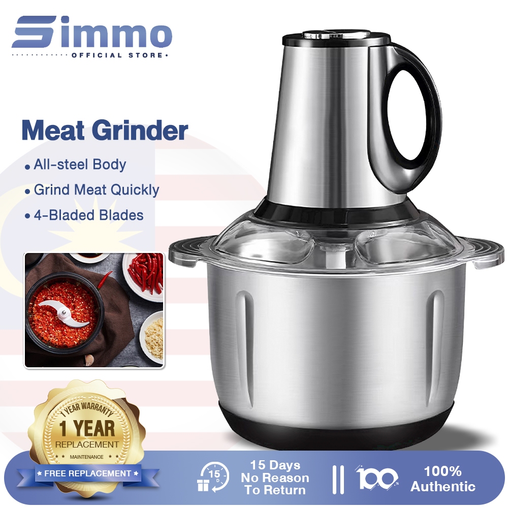 Simmo Electric Meat Grinder 3L/5L Chopper Blender Stainless Steel Food ...