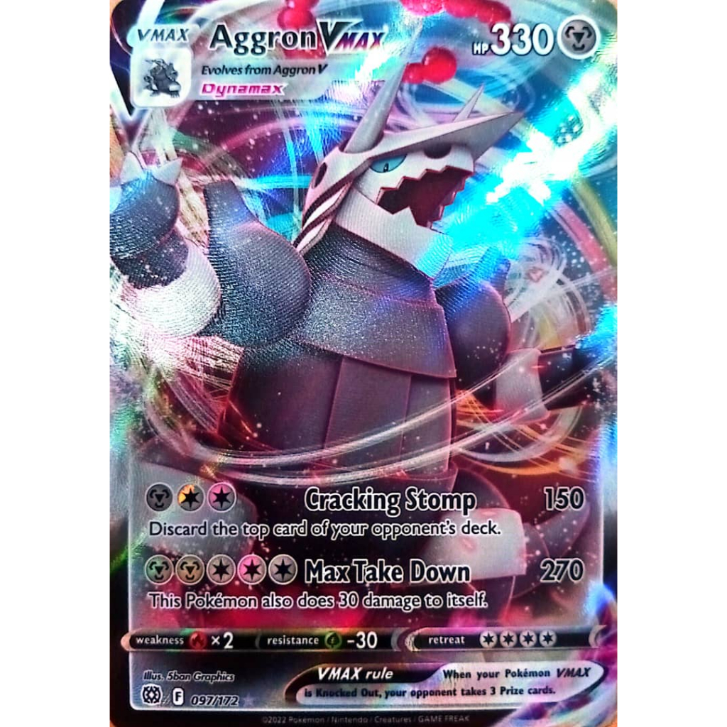 Pokemon TCG Card Game Aggron VMAX - 097/172 - Ultra Rare | Shopee Malaysia