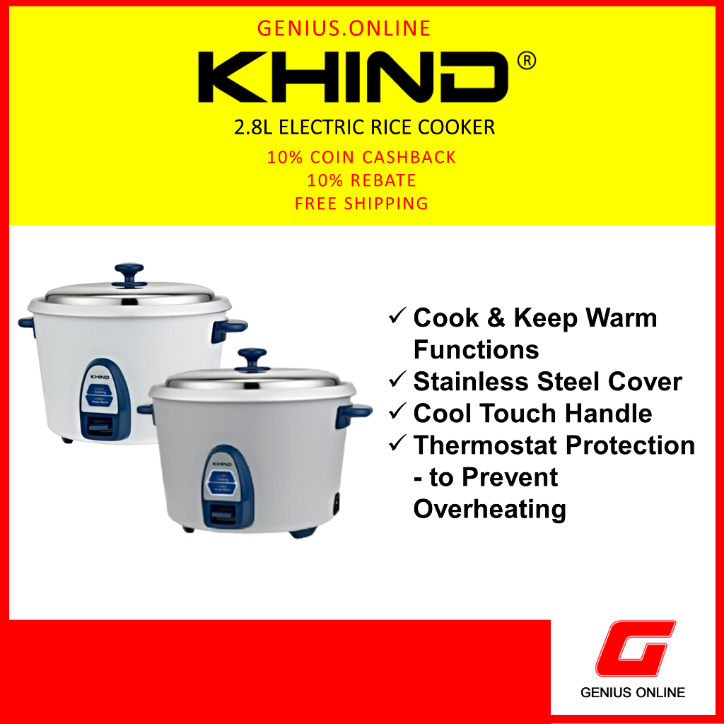 KHIND Electric Rice Cooker (2.8L) RC828N | Shopee Malaysia
